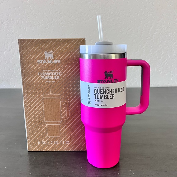 Stanley | Kitchen | New Stanley Hot Pink Quencher H2 Flowstate Tumbler ...